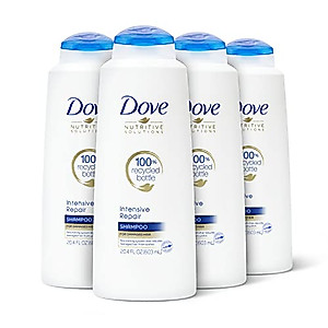 Dove Nutritive Solutions Strengthening Shampoo Intensive Repair 4 Count for Damaged Hair Dry Hair Shampoo Formula With Keratin Actives 20.4 oz