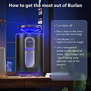 Fruit Fly Traps for Indoors Home: Bug Zapper Indoor 2 in 1 Attracts and Zaps Mosquitos, Gnats, Moths, Fruit Flies, Insect Fly Trap Adjustable Sleep and Zapper Blue Light Mosquito Zapper Black