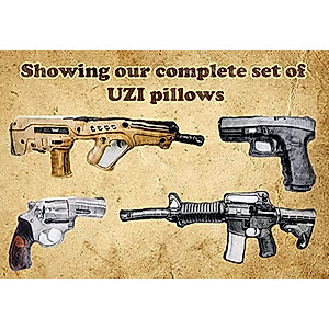 Caliber Gourmet Hug Soft Tactical Automatic Handgun Cushion Pillow, Cotton, Plush Stuffed, Throw Pillow, Decorative, Loved by Military Personnel, Veterans, Hunters, Gun Lovers
