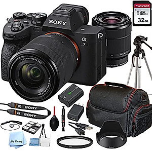 Sony a7 IV Mirrorless Digital Camera with 28-70mm Lens, 32GB Card, Tripod, Case, and More (21pc Bundle)