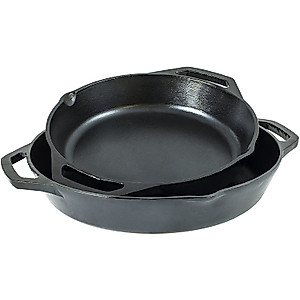 Lodge 17-Inch Cast Iron Skillet + 12-Inch Cast Iron Skillet