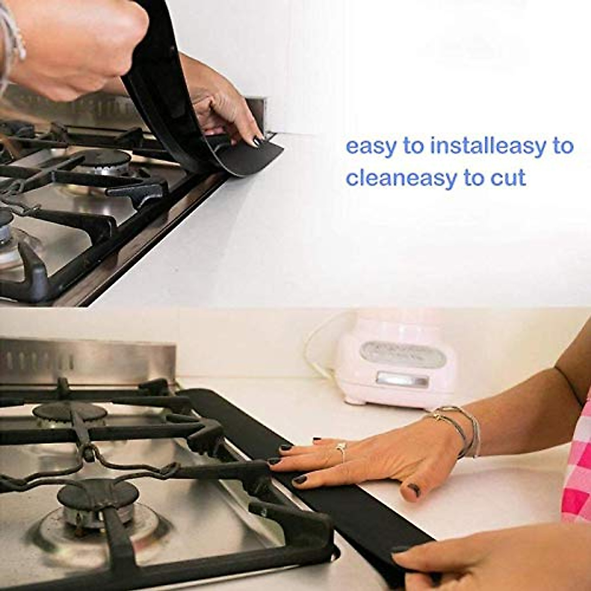 Oven Guards for Sides, 2 Pack Stove And Counter Gap Cover, Waterproof Stove Counter Gap Cover Stove Gap Covers, Silicone Stove Gap Cover Stove Gap Guard Stove Side Gap Guards Range Gap Filler
