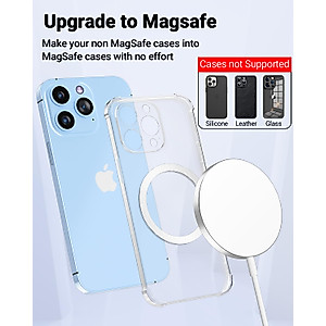 KALAPOP Magnetic Wireless Charging Magsafe Ring-6 PCS,Ultra-Thin(0.4mm) Magsafe Sticker, Compatible with iPhone 15/14/13/12 Series,Samsung Galaxy,Google Pixel Series,Magsafe Accessories-3Black&3Silver