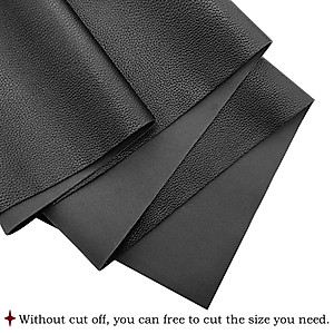 AOUXSEEM 11.8" x 52"(30cm x 132cm) Faux Leather Roll for Bows Earrings Handbag Wallet Purses Sewing Craft Making Handmade Synthetic Fabric (Classic Black)