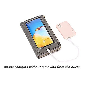 ISYSUII Crossbody Case for Moto G Power 2021 Wallet Case Touch Screen Cell Phone Purse with Credit Card Holder Adjustable Shoulder Strap Leather Handbag Clutch for Women Girls,Grey