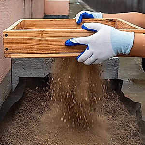 HANH Soil Sifter for Rocks, Wooden Hand Held Garden Dirt Sifter with Sifting Screen, Compost Sifter Strainer for Bonsai Soil Mix S321