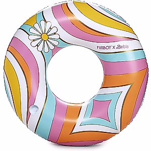 FUNBOY & Malibu Barbie Luxury Inflatable Summer Tube Float - Water Inflatable with Cup Holder Medium