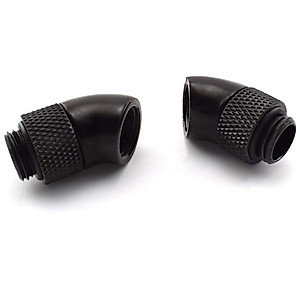 SDTC Tech 4-Pack G1/4" Male to Female 45° Rotary Fitting Extender Elbow Connector for PC Water Cooling System