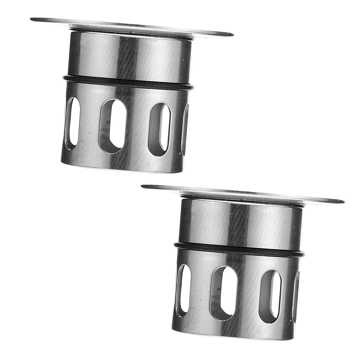 Veemoon 2 Pcs Basket Drain Bathtub Strainer Basket Strainer Drain Hair Strainer Kitchen Sink Bath Filter Sink Waste Stopper Flips Metal Clamshell South Korea