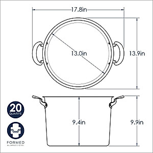 Nordic Ware Stock Pot, 20-Quart, Black