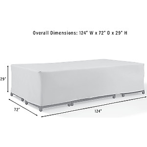 Crosley Furniture Patio Furniture Set Covers, Waterproof Outdoor Cover for Dining, Conversation, Sectional, Tan