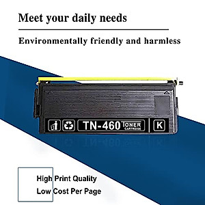 INDI TN-460 TN460 (2 Pack Black) High Yield Toner Cartridge Replacement for Brother HL-8350P 8350NLT 9650 9650N 9750 1650 1670N 1850 1870N MFC-2500 4750 5750 8300 8300J 8700 DCP-1200 1400 Printer.