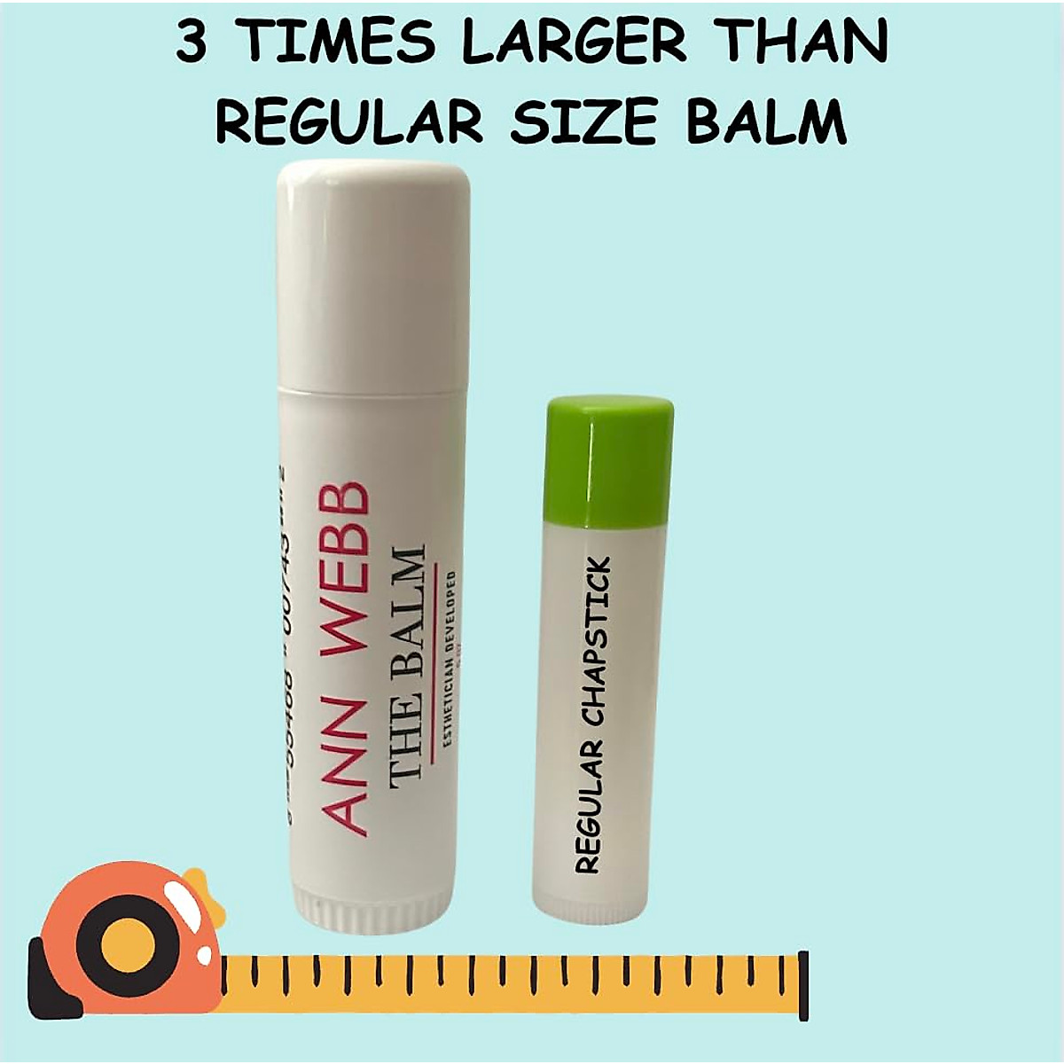 ANN WEBB Balm Lip Moisturizer for Dry Lip Care - Organic Lip Balm for Chapped Lips - Anti-aging - UV protecting Lip Repair for Hydrating Lips Oversized - Best Balm - Original .5oz
