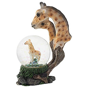 Giraffe Family on Plains Figurine 45MM Glitter Snow Globe Decoration