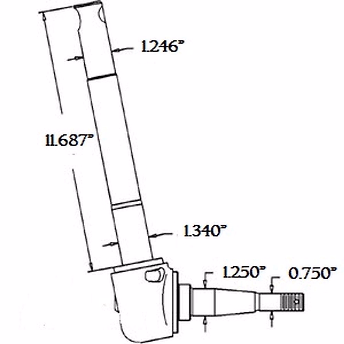 RAParts Right Hand Spindle Fits 2300 2600 3300 3600 3910 4110 4610 C5NN3105V C5NN3105V-A