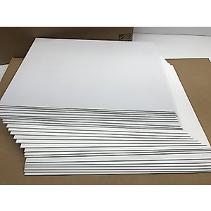 Yard Signs 50 Pack, White Blank Signs 18 x 24 inch 4mm Corrugated Plastic Sign Board, Bundles of 50Pieces, Great for Advertising Any Events, Ship same Day (50SIGNS18X24)