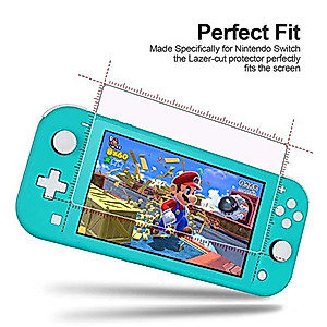 daydayup 4 Pack Tempered Glass Screen Protector for Nintendo Switch Lite, 0.3mm Thickness, 9H Hardness, Transparent, Anti-Scratch, Oleophobic Coating, Easy Installation Guide