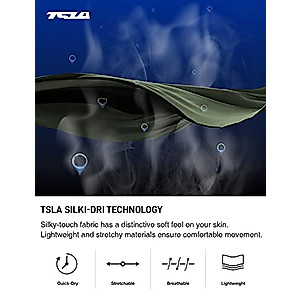 TSLA Men's Active Running Shorts, 3 Inch Quick Dry Mesh Jogging Workout Shorts, Gym Athletic Marathon Shorts, 2.5 Inch Marathon Short Olive, Medium