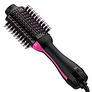 Hair Dryer Brush Blow Dryer Brush in One Upgraded 4 in 1 Hair Dryer and Styler Volumizer with Negative Ion Anti-frizz Ceramic Titanium Barrel Hot Air Brush Hair Straightener Brush 75MM Oval Shape