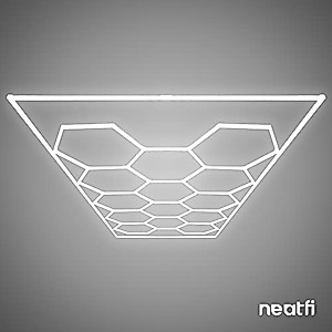 Neatfi LED Car Garage Light, Ceiling Light, Shop Light for Car Detailing, Garage, Workshop and Gym (15 Hex Grids, Cool White)