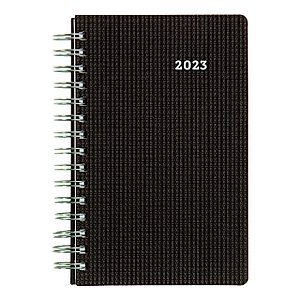 Brownline 2023 DuraFlex Daily/Monthly Planner, Appointment Book, 12 Months, January to December, Twin-Wire Binding, 8" x 5", Black (CB634V.BLK-23)