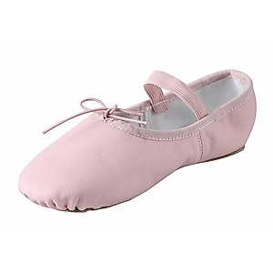Linodes Genuine Leather Ballet Shoes/Ballet Slippers/Dance Shoes for Women and Girls-Pink-8M