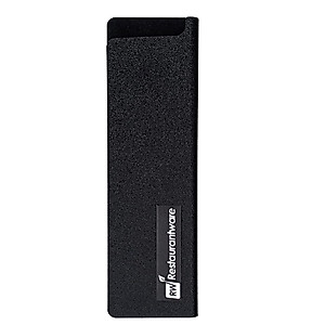 Sensei 6.5 x 2 Inch Knife Sleeve, 1 BPA-Free Knife Protector - Fits Utility Knife, Felt Lining, Black Plastic Knife Blade Guard, Durable, Cut-Proof - Restaurantware