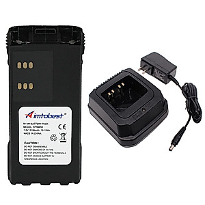 NTN9858C 2100mAh Ni-MH Battery with WPLN4114AR NO-IMPRES Charger Compatible for Motorola Radio XTS2500 XTS1500 PR1500 MT1500