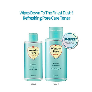 ETUDE Wonder Pore Freshner 250ml (8.5 fl. oz) | Refreshing Pore Care Toner with Upgraded Peppermint Vinegar that Cleanses Ultra Fine Dust