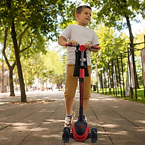 3 Wheels Scooter for Big Kids Teenagers Ages 6-18 Years Extral Wide Deck 4 Adjustable Height and Foldable Handlebar LED Flashing Glider Push Scooter Best Gifts for Boys Girls…