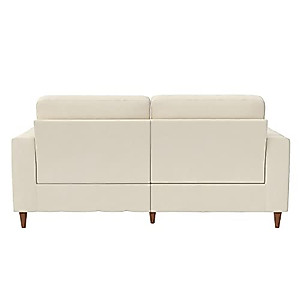 DHP Liah 3-Seater Sofa with Pocket Spring Cushions, Ivory