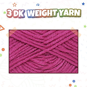 TYH Supplies 8 Acrylic Yarn Skeins | 560 Yard Soft Yarn Medium Weight for Knitting, Crochet, Craft Projects | 70 Yard Skeins | 8 Colors | Beginner Set | Light Color Collection