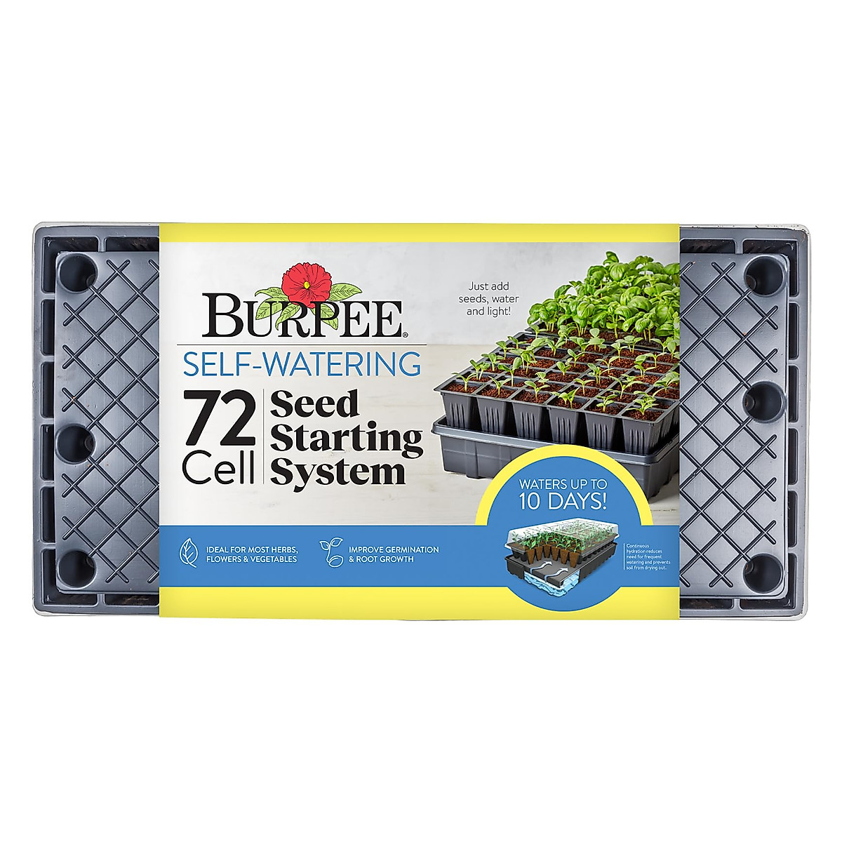 Burpee Self-Watering Seed Starter Tray, 72 Cells