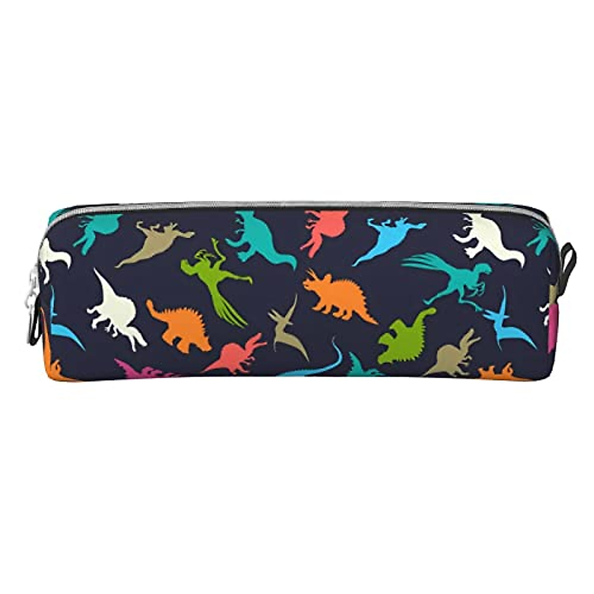 QICENIT Dinosaur Stationery Bag with Zipper Pen Bag Makeup Pouch Office Storage Bag Portable Travel Toiletry Pouch for Men Women