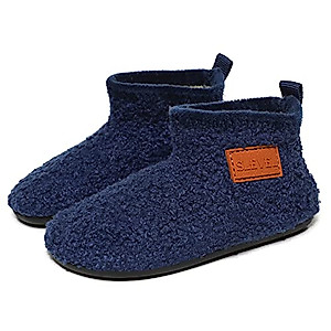 ditont Toddler Boys Girls Winter Warm Indoor House Bootie Slippers Kids Baby Lightweight Home Socks Boots(dt191007Blue27)