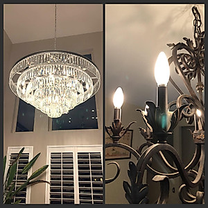 CRLight LED Candelabra Bulb 25W Equivalent 250LM, 3000K Soft White 2W LED Chandelier Light Bulbs, E12 Vintage Edison B10 Frosted Glass Dimmable LED Candle Bulbs, 6 Pack