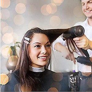 6 Pieces No Bend Hair Clips, No Crease Hair Clip for Hairstyling, Makeup Clips for Women and Girls (Black&Pink&White)