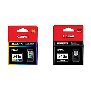 Canon CL-241XL Color Ink Cartridge, Compatible to MG3620,MG3520,MG4220,MG3220,MG2220, MG4120,MG3120 and MG2120 and PG-240XL Black Ink Cartridge, Compatible to MG3620, MG3520, MG4220,MG3220 and MG2220