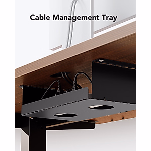 HUANUO 265 lbs Dual Motor Electric Standing Desk Frame, Thick T-Shaped Desk Legs Made of Automotive-Grade Steel, for Max 90″ x 31.5″ Desktop, Height Adjustable Desk Frame for Home Office, Frame Only