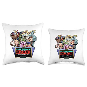 JEFF DUNHAM Manchester, NH (2023) Throw Pillow, 18x18, Multicolor