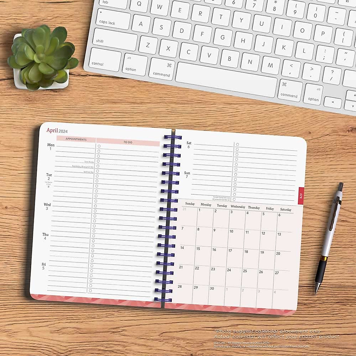 Ladybug Party | 2024 6 x 7.75 Inch 18 Months Weekly Desk Planner | July 2023 - December 2024 | StarGifts | Planning Stationery