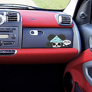 EARLFAMILY 5.1'' Car Stickers for Skull Baron Peeker Anime May I See Your Panties Window Door Funny Decal Waterproof Vinyl Car Accessories