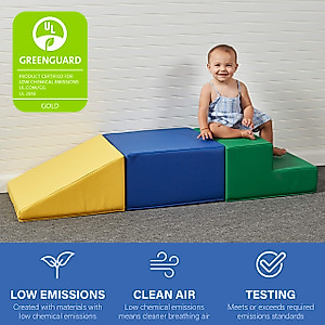 Factory Direct Partners 11618-AS SoftScape Toddler Playtime Climber, Indoor Active Play Structure (3-Piece Set) - Assorted
