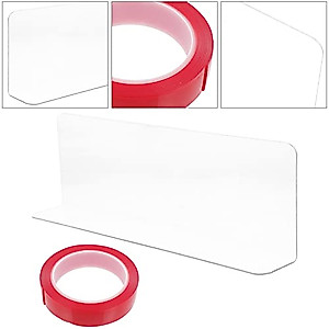 ULTECHNOVO Plastic Shelf Dividers Transparent Rack Shelf with Nano Tape, L-Shaped Acrylic Shelf Dividers for Commodity Snack Classification