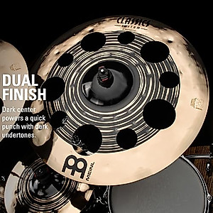Meinl Cymbals Classics Custom Dual 18" Trash Crash Cymbal for Drum Set, Dark/Brilliant — Made in Germany — B12 Bronze, 2-Year Warranty (CC18DUTRC)