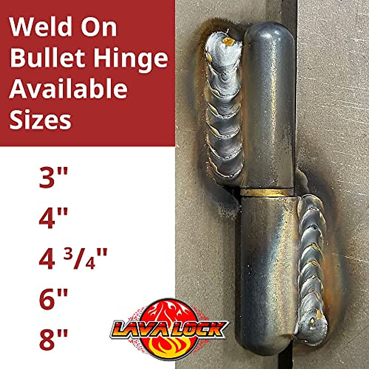 LavaLock 4" BBQ Smoker Bullet 4 in. Hinge 4 inch Hinges Stove Weld-On Pit , Tailgate, Heavy Duty Weld on Hinge. 4" Wide with Zerk Fitting (Grease Fitting)
