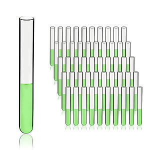 Utile 50pcs of Plain Cylindrical Glass Test Tubes, Vol.20ml, 20x150mm, Medium Borosilicate Glass Material, 4004.0135.50