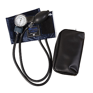 MABIS Aneroid Sphygmomanometer, Pediatric Cuff Size 7.2" to 11.3", Professional Manual Blood Pressuer Cuff with Zipper Case, Caliber Series, Child Cuff