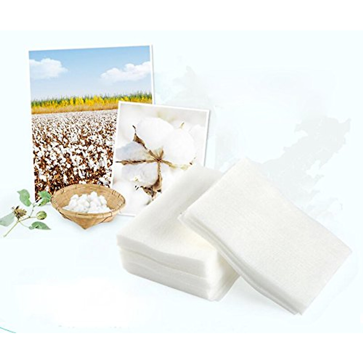 1200Pcs Makeup Facial Soft Cotton Pads Soft Cotton Wipes for Applying Lotion Removing Face Makeup Eye Makeup and Nail Polish