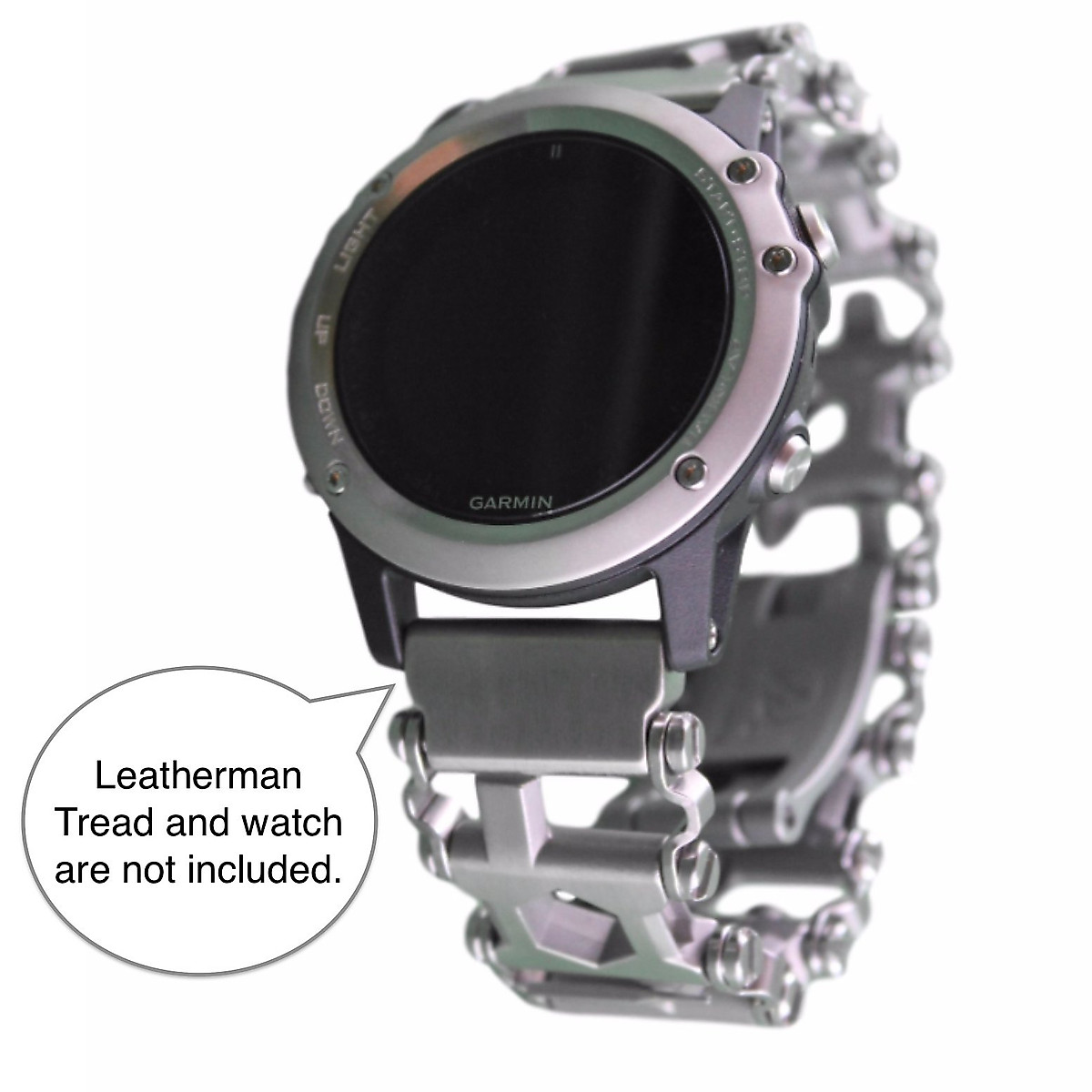 BestTechTool watch adapter compatible with LEATHERMAN TREAD and compatible with GARMIN watch (vivomove Luxe & 3/Forerunner 245 & 645, Black, TREAD)